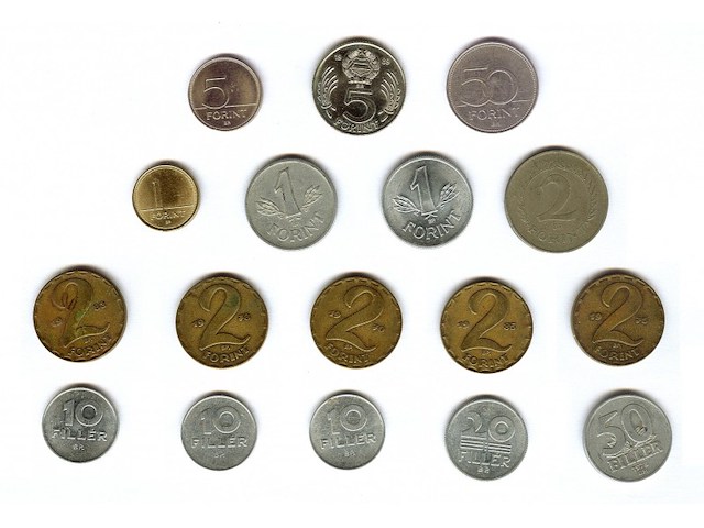 LOT od 19 mađarskih kovanica (1962-2000)
