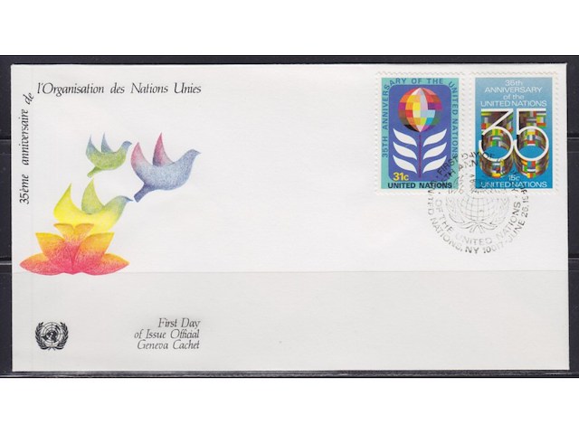 469. UN New York, 1980, 35g Ujedinjenih Nacija, FDC