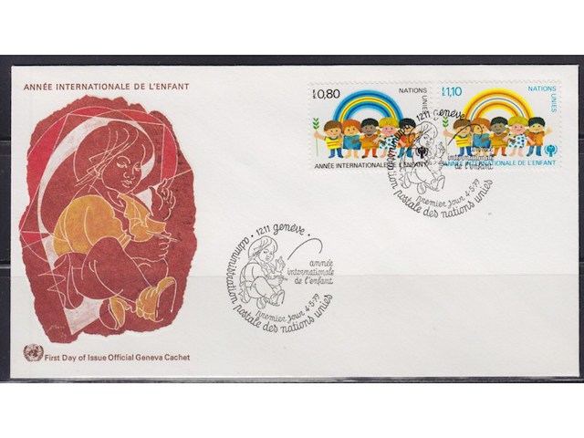 453. UN Ženeva, 1979, Medj. godina deteta, FDC