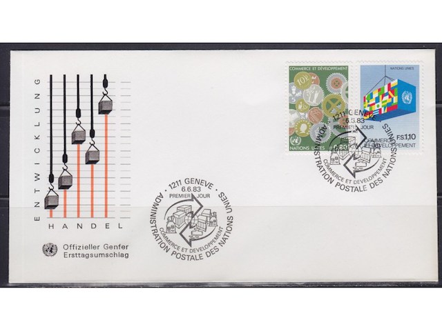 540. UN Ženeva, 1983, Trgovina i razvoj, FDC