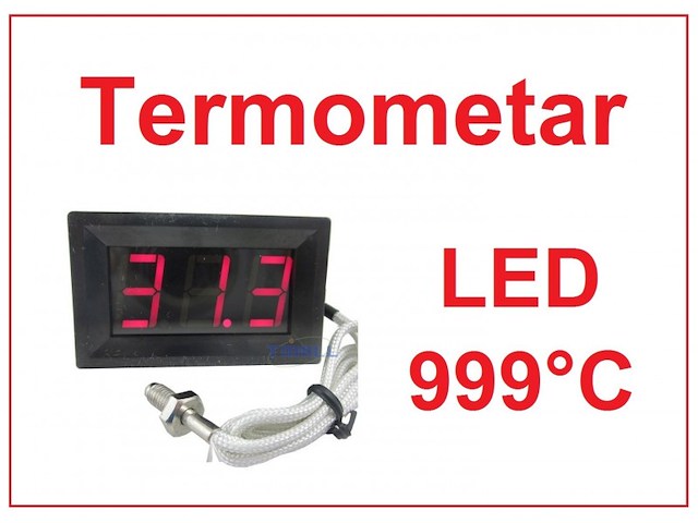 Digitalni termometar sa sondom 0-999°C - LED crveni