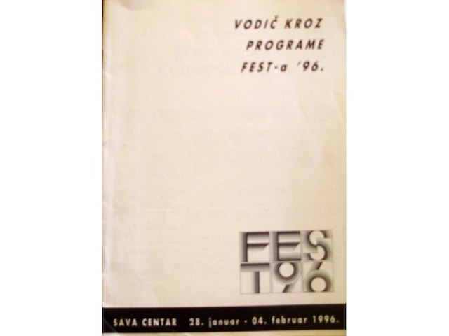 VODIČ KROZ PROGRAME FEST-a `96