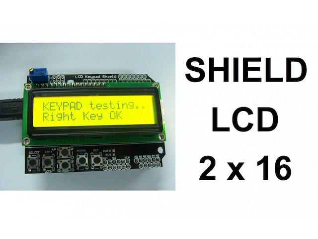 LCD Keypad Shield 16x2 display - Zuti