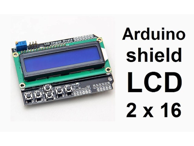LCD Keypad Shield 16x2 display - Plavi