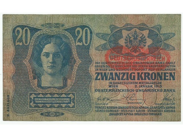 Austrija 20 kruna 1913.