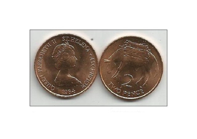 St.Helena 2 pence 1984. UNC