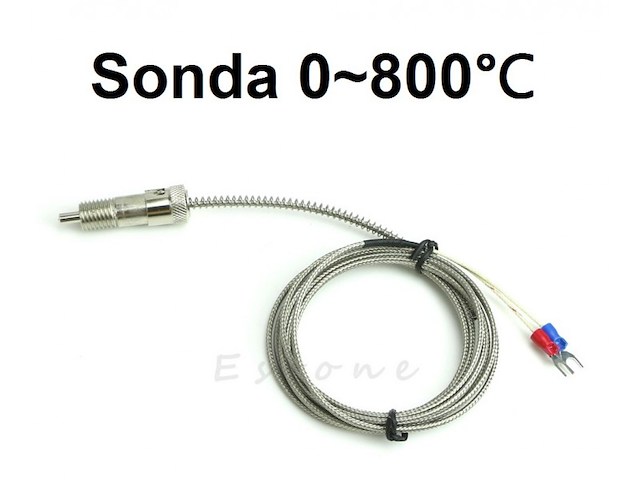 Temperaturna sonda 800℃ 2m K tip sa bajonetom 12mm