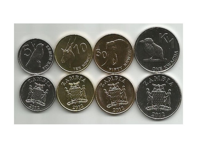 Zambia Zambija 2012. Kompletan set kovanica UNC