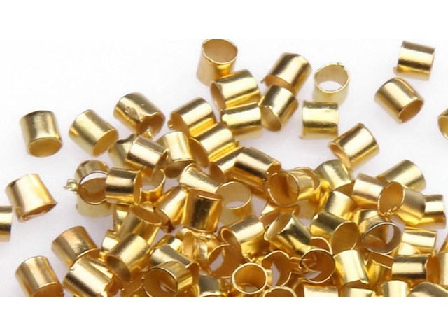 Stoperi stiskavci 2mm oko 1g (100 komada+-) boje zlata