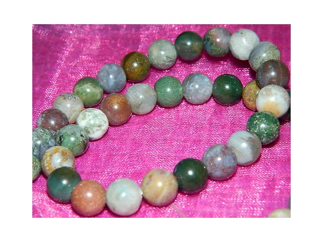 Niza green moss agate 12 mm