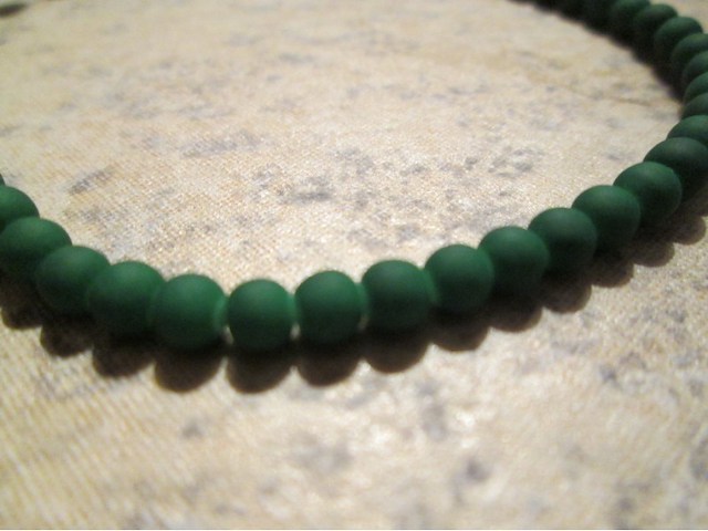 Gumirane perle 4mm, 20 komada, zelena