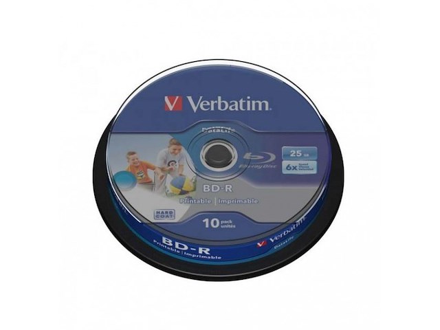 VERBATIM BLU-RAY PRINTABLE 25GB 6X (10 praznih diskova)