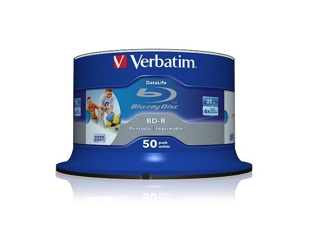 VERBATIM BLU-RAY PRINTABILNI 25GB 6X 50 praznih diskova