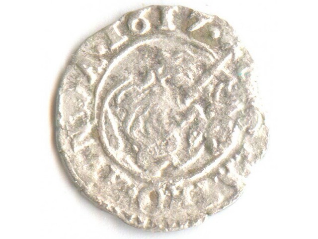 Madjarska denar Matyas II 1617 KB   aXF