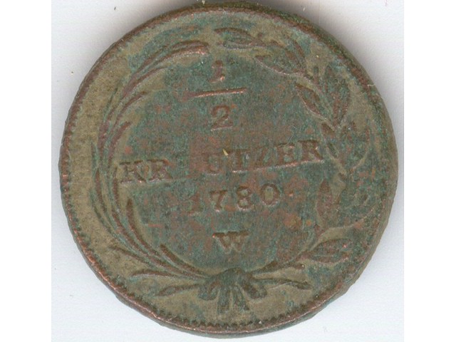 Austrija  1/2 kreuzer 1780 W