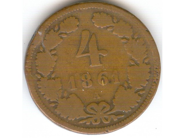 Austrija  4 kreuzer 1861 A