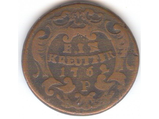 Austrija  1 kreuzer 1762 P