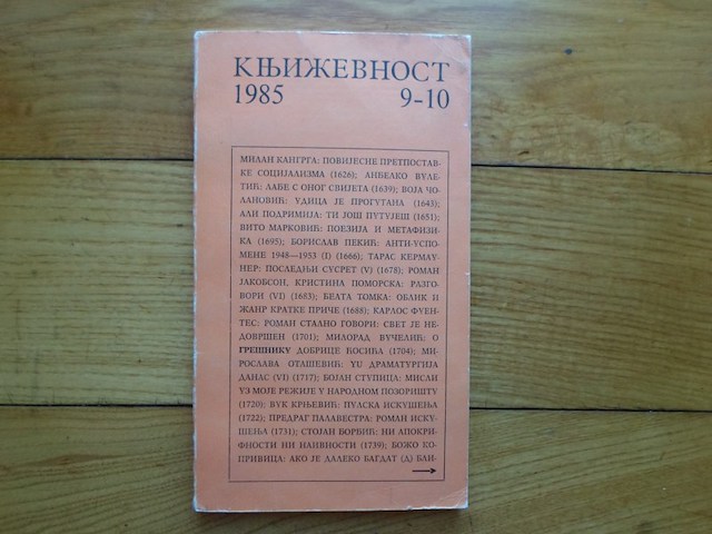 KNJIŽEVNOST 1985 9-10 RETKO