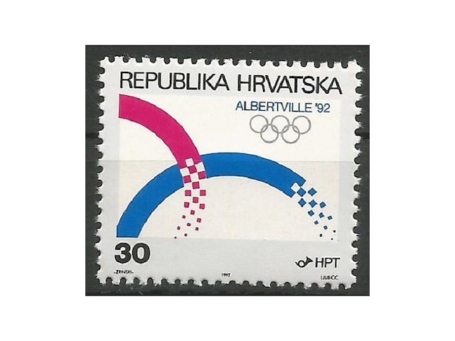 Hrvatska,ZOI-Albertvil `92 1992.,čisto