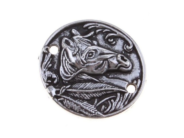 Konektor konj medaljon tibet. srebro 21mm