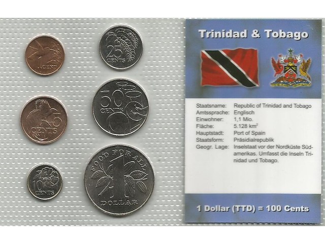 Trinidad and Tobago 1979-1997. Set kovanica UNC