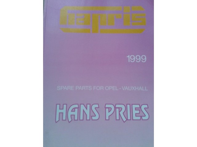 Katalog Opel auto delova, HANS PRIES
