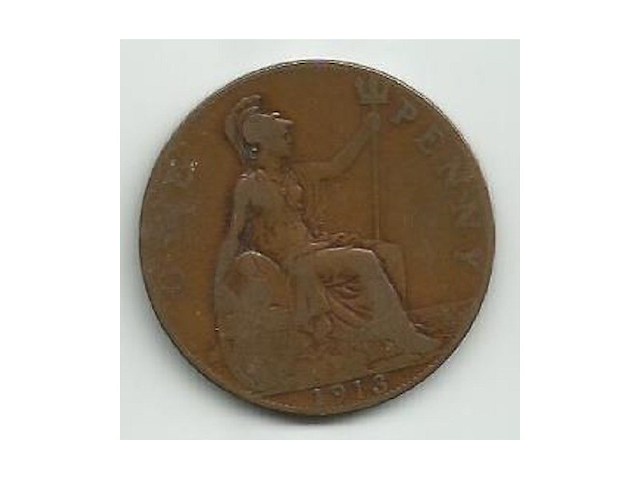 Velika Britanija 1 penny 1913.