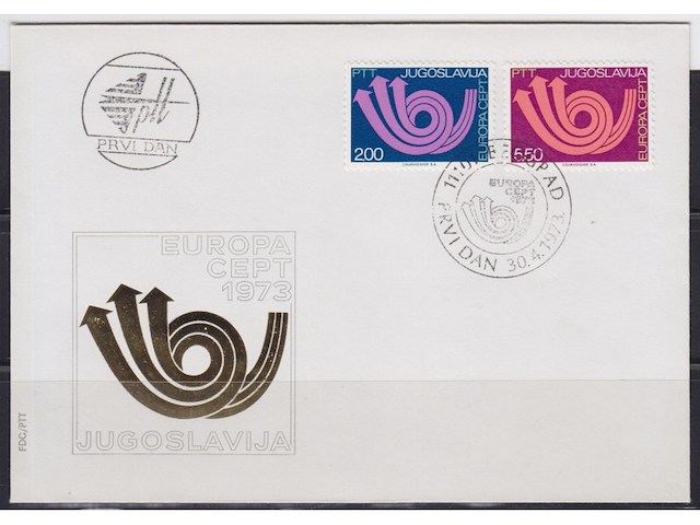 550. Jugoslavija, 1973, Evropa CEPT, FDC